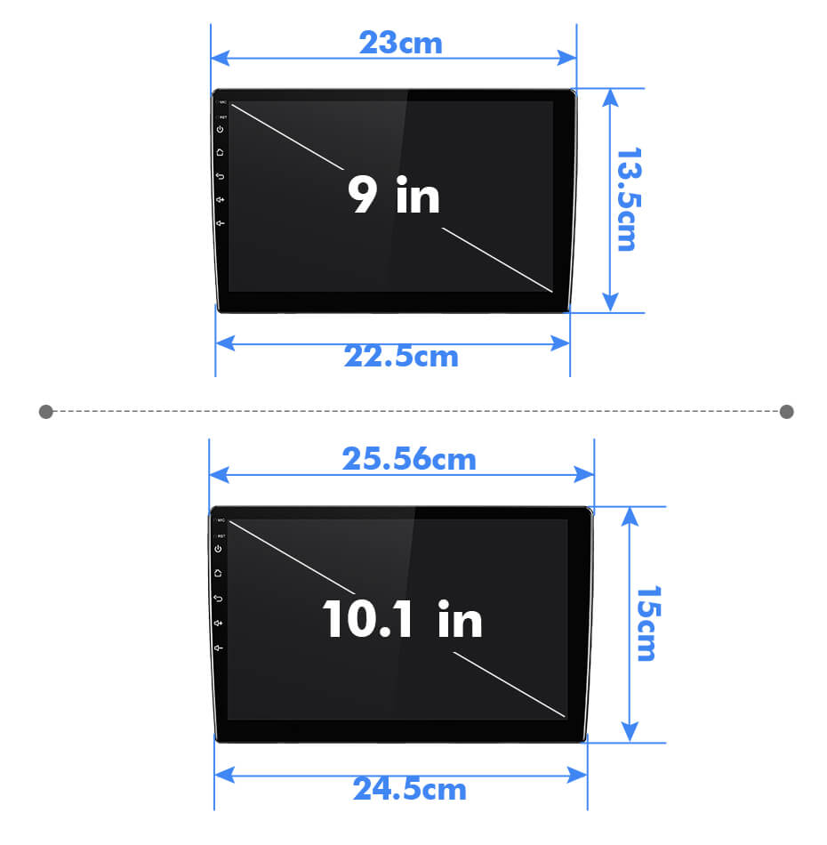 9 inch 10 inch T68B RDS Universal Car Multimedia Player Android Radio ...