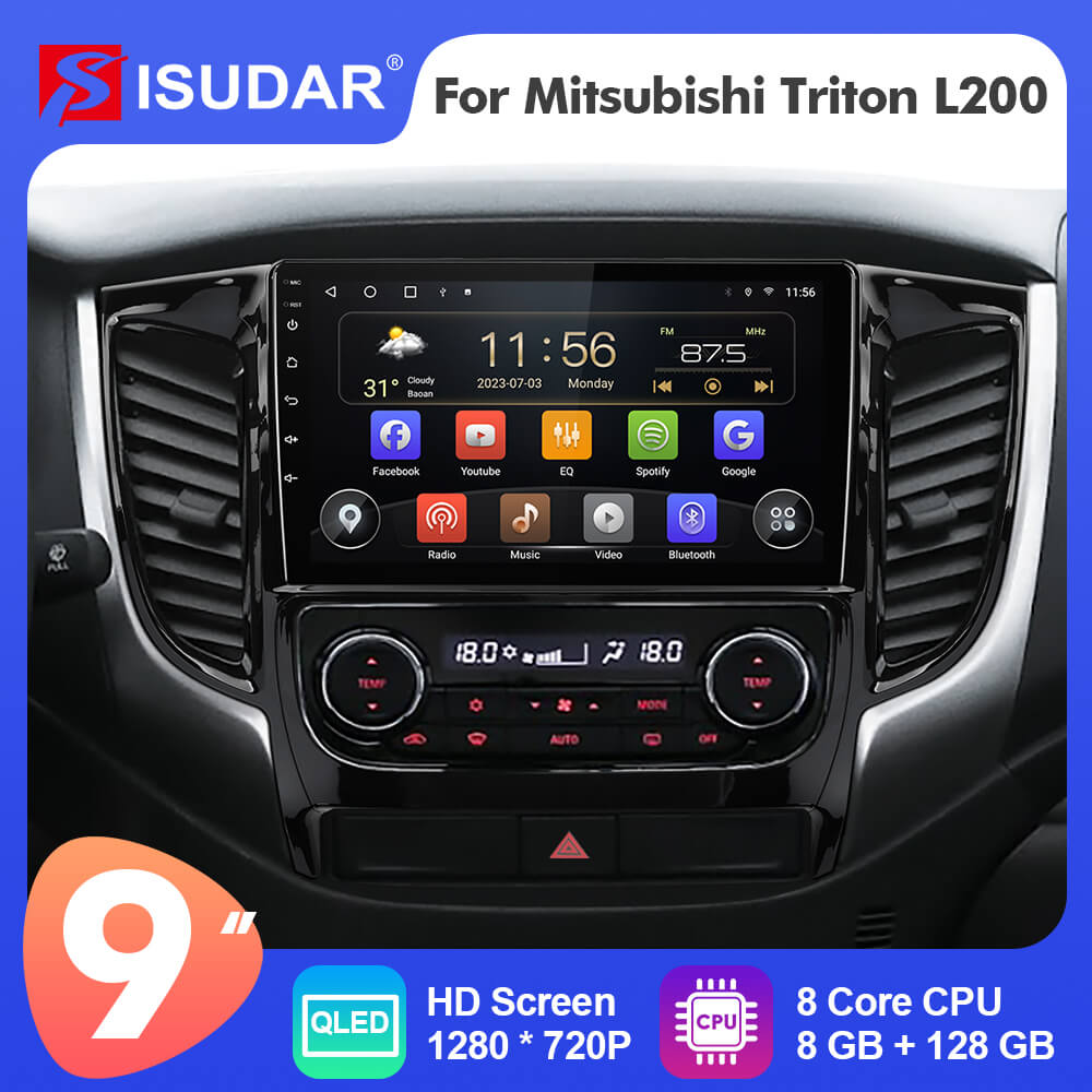 T72 Android 12 8 Core Car Radio Player For Mitsubishi Triton L200 2017 ...