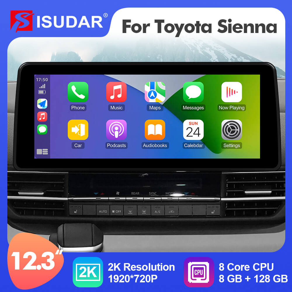 ISUDAR 12.3 Inch Android 12 Car Radio For Toyota SIENNA 2021 2022 2023 ...