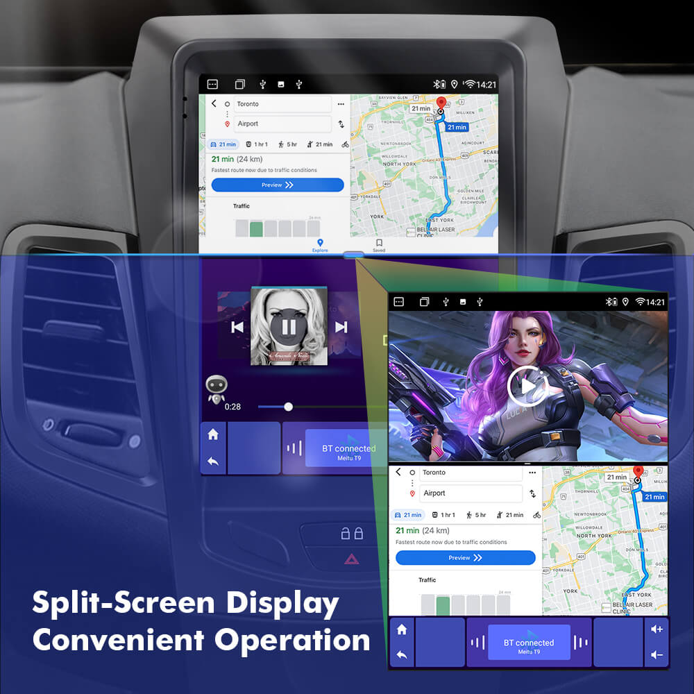 ISUDAR Android 12 Car Radio For Ford Fiesta MK7 2009-2016 Multimedia ...