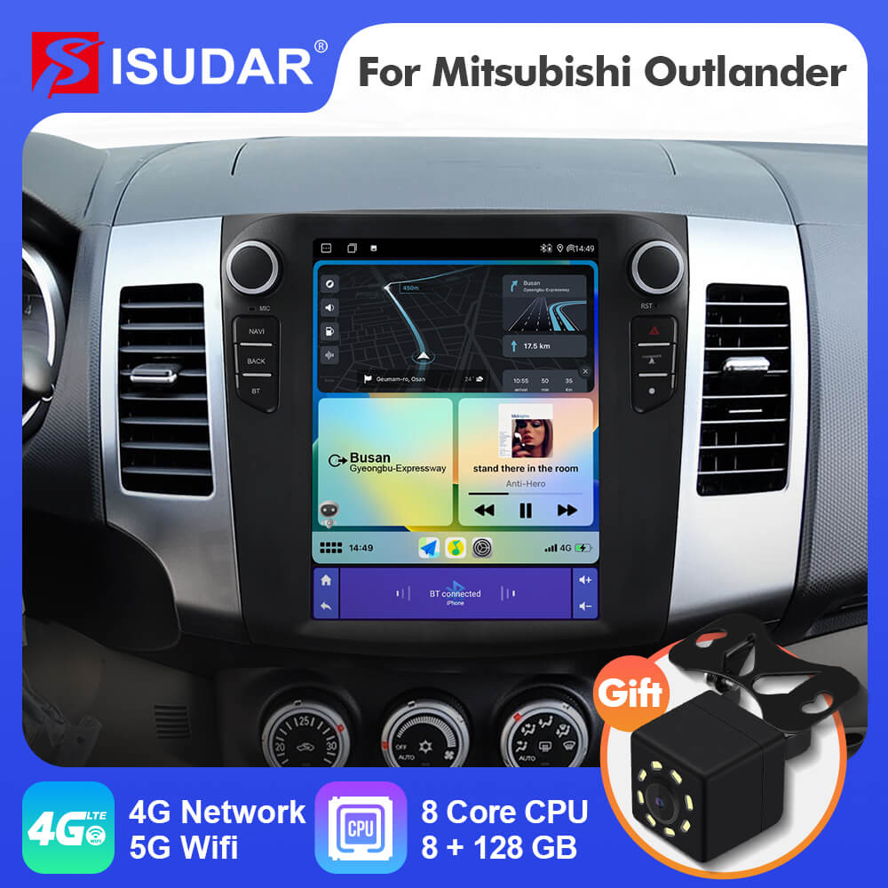 ISUDAR Android 12 Tesla Style Vertical Screen Car Radio for Mitsubishi ...
