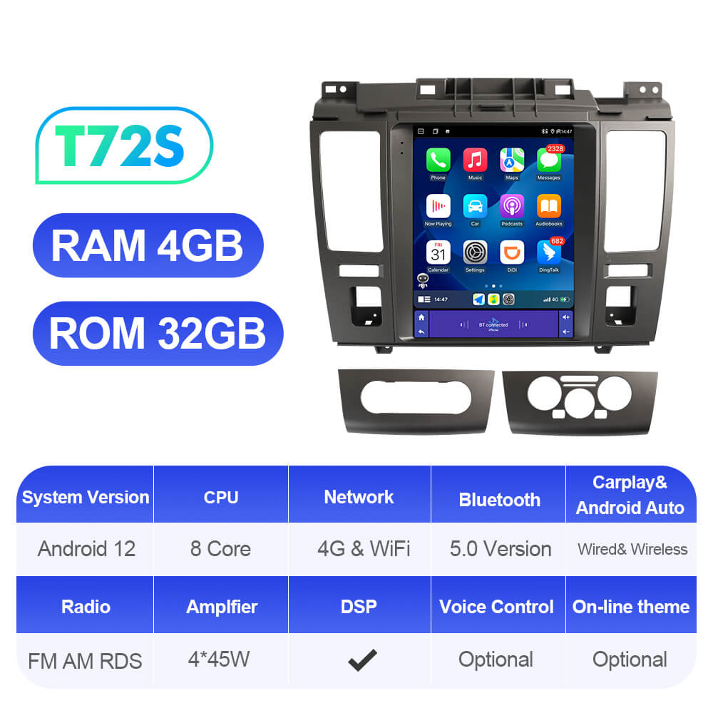 ISUDAR Android 12 Tesla Style Vertical Screen Car Radio for Nissan ...