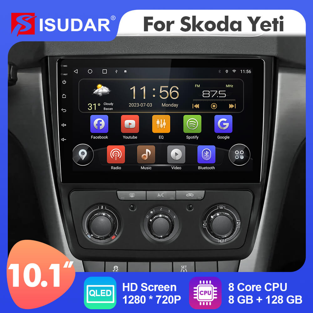 T72 QLED Car Radio Multimedia Carplay Navigation stereo GPS For Skoda ...
