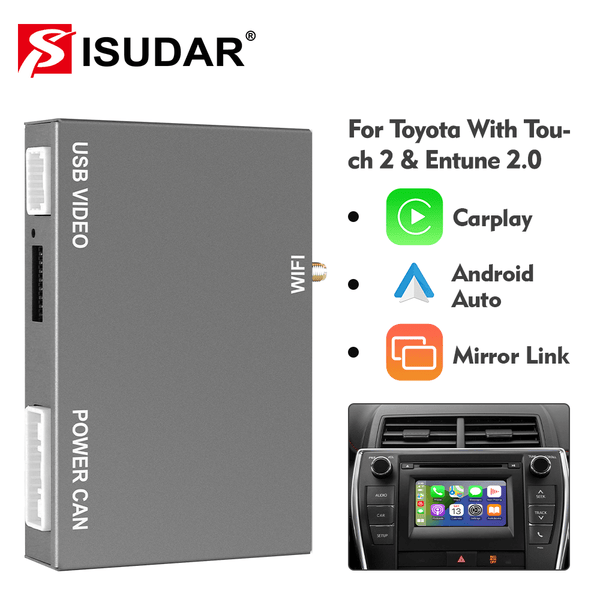 Wireless CarPlay & Android Auto Receiver Smart Box for Toyota 2014-2019 ...