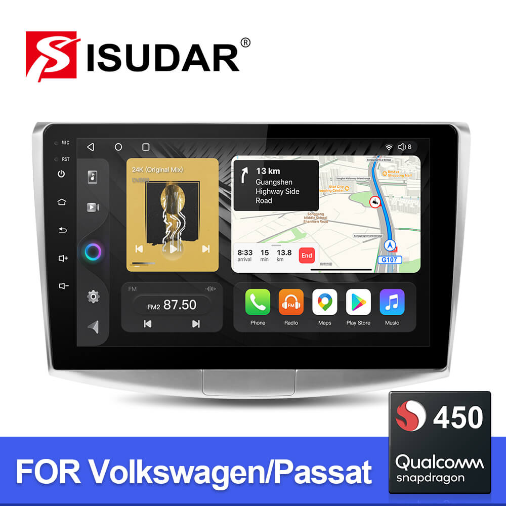 Android 10 Qualcomm Car radio For VW/Volkswagen/Passat B7 CC B6 GPS ...