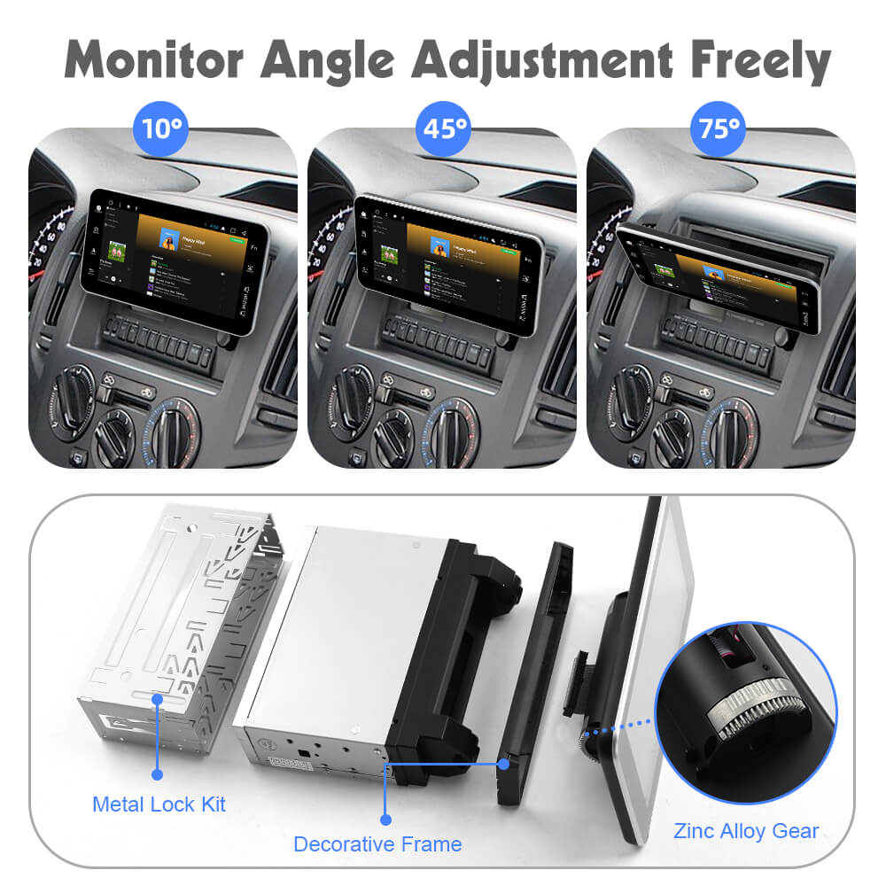 ISUDAR 1 DIN Android 10 Car Radio 8 Inch Screen Universal Car Stereo ...