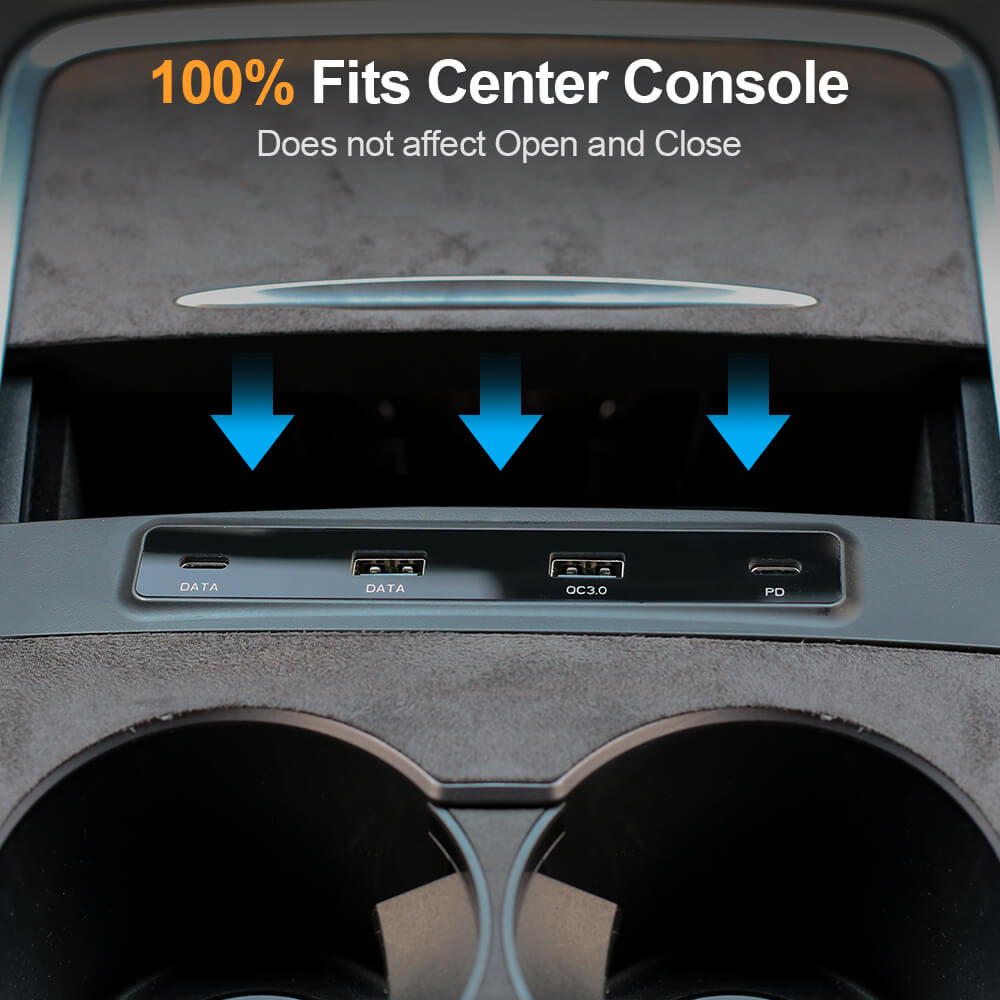 ISUDAR USB HUB For 2021 Tesla Model 3 Model Y USB Splitter Docking ...