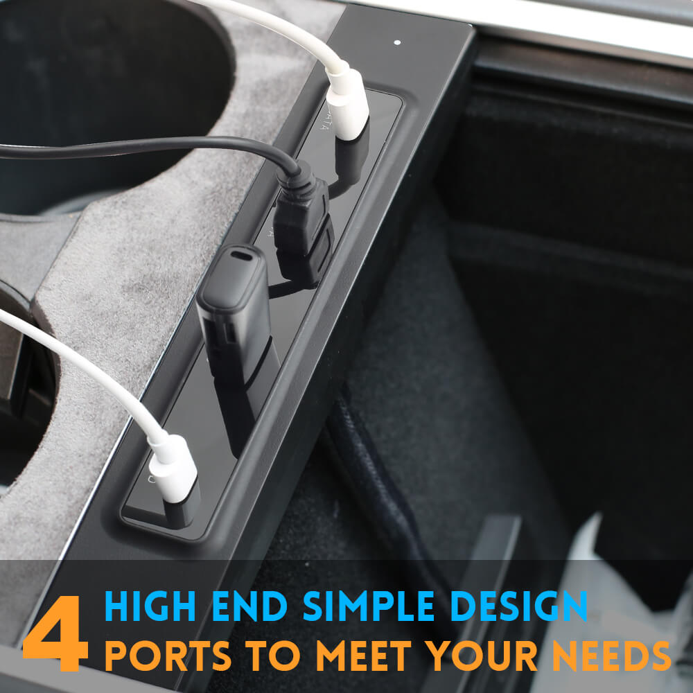 ISUDAR USB HUB For 2021 Tesla Model 3 Model Y USB Splitter Docking ...