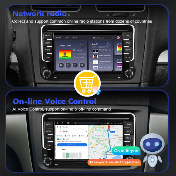 T72/T68/T19 NEW UPGRADE VW0702 7 inch 1024*600P Car Radio Multimedia ...